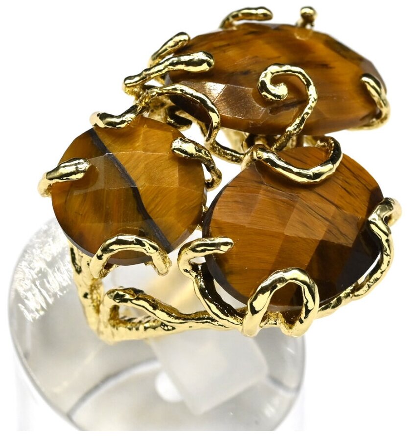 Кольцо, тигровый глаз