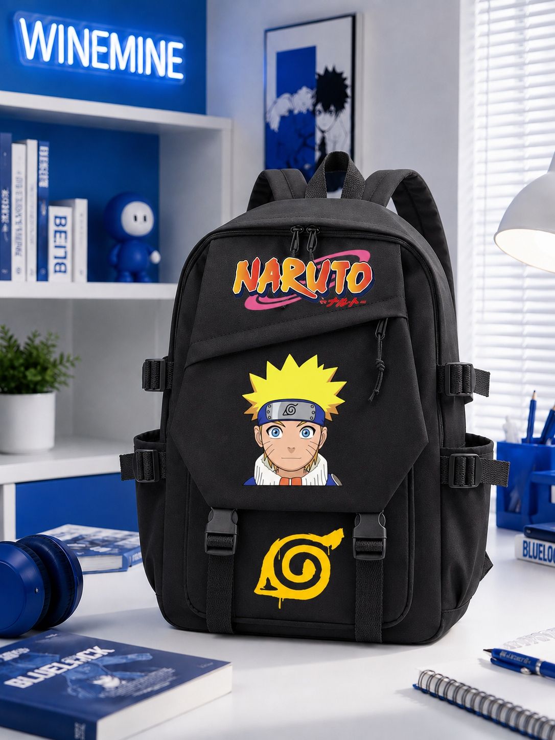 Рюкзак Наруто Naruto с аниме-принтом для школьников, вместительный городской рюкзак для детей и подростков, повседневная сумка для учебы