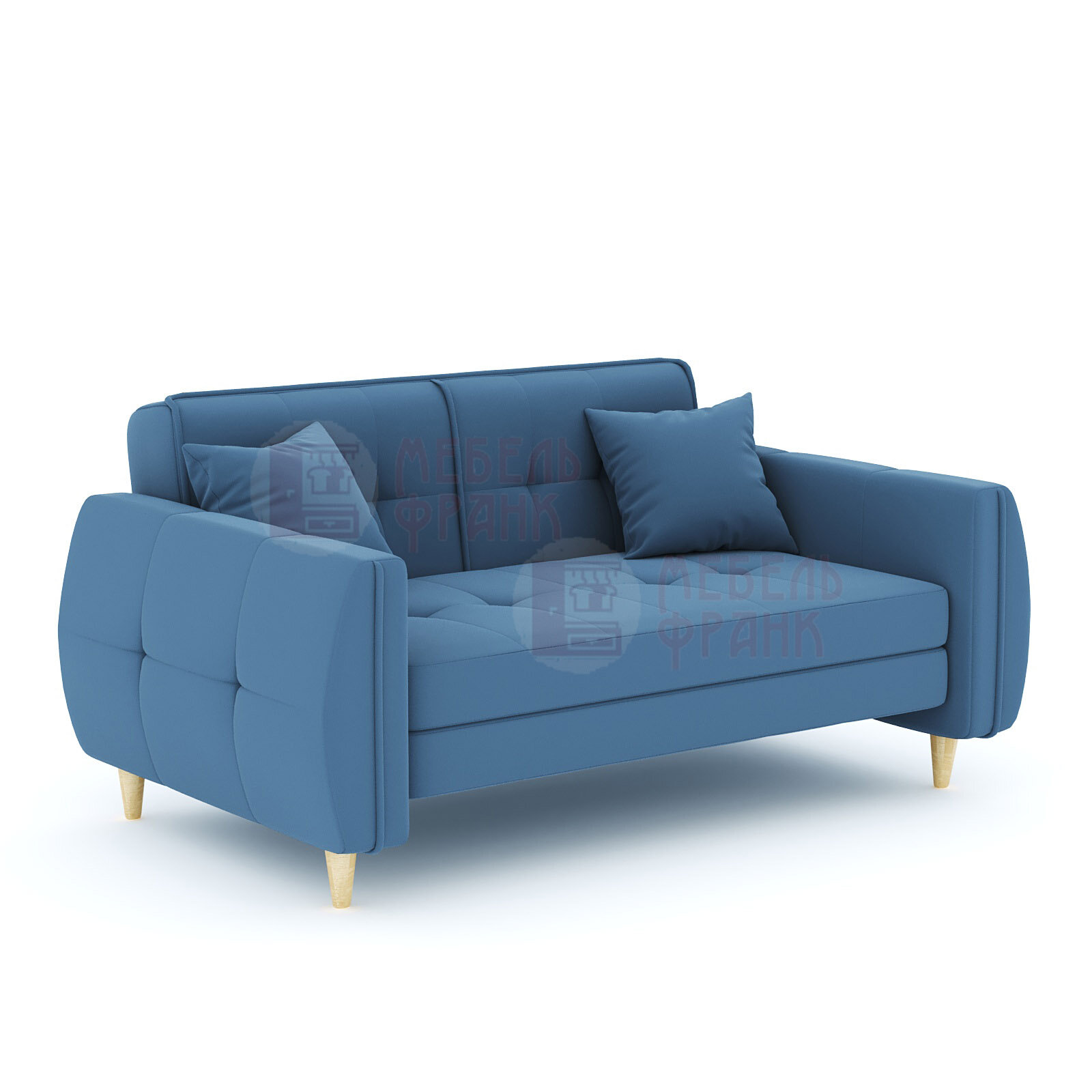 Диван-кровать Банита 120 в голубом велюре С08