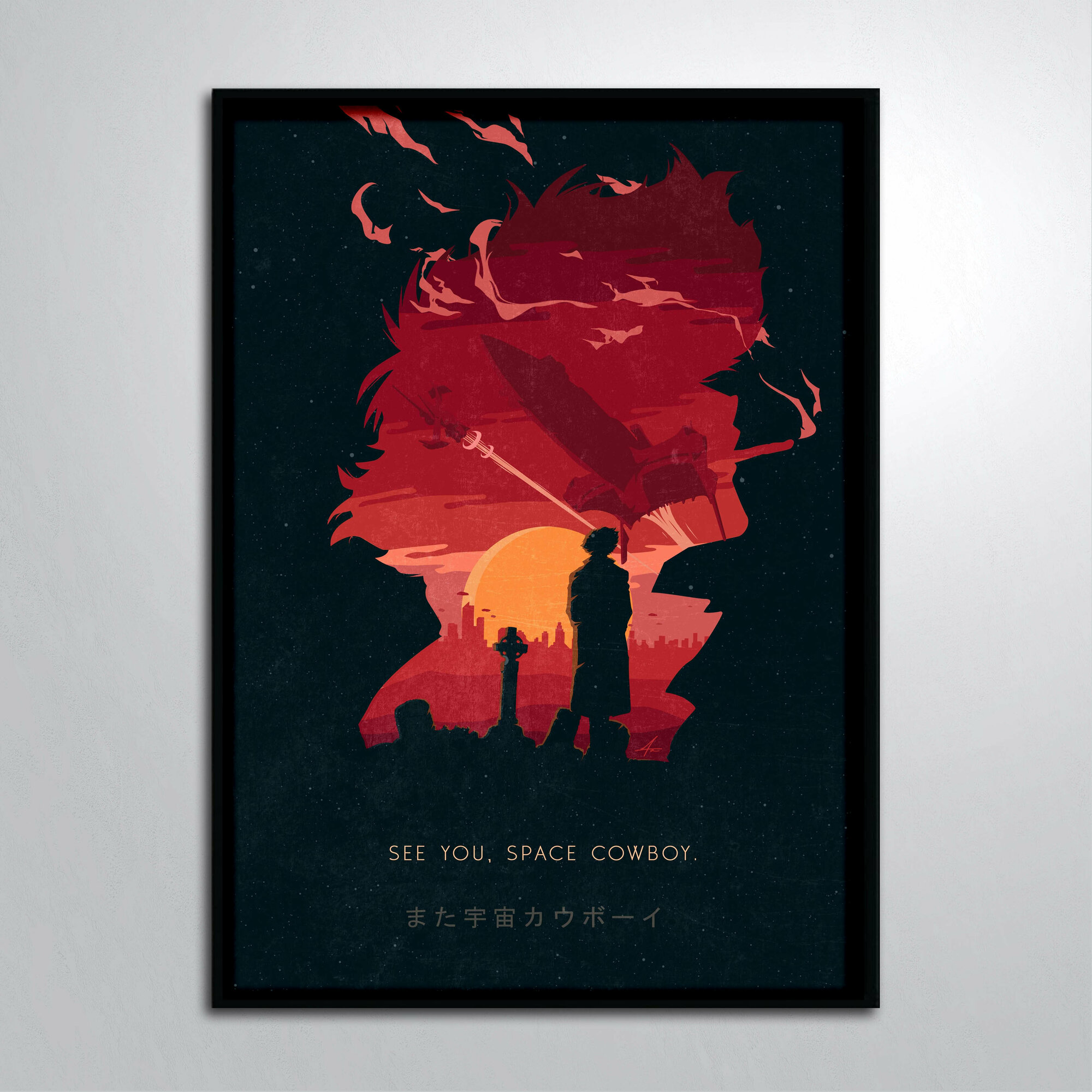Постер без рамы/Аниме Ковбой Бибоп Профиль Арт Cowboy Bebop
