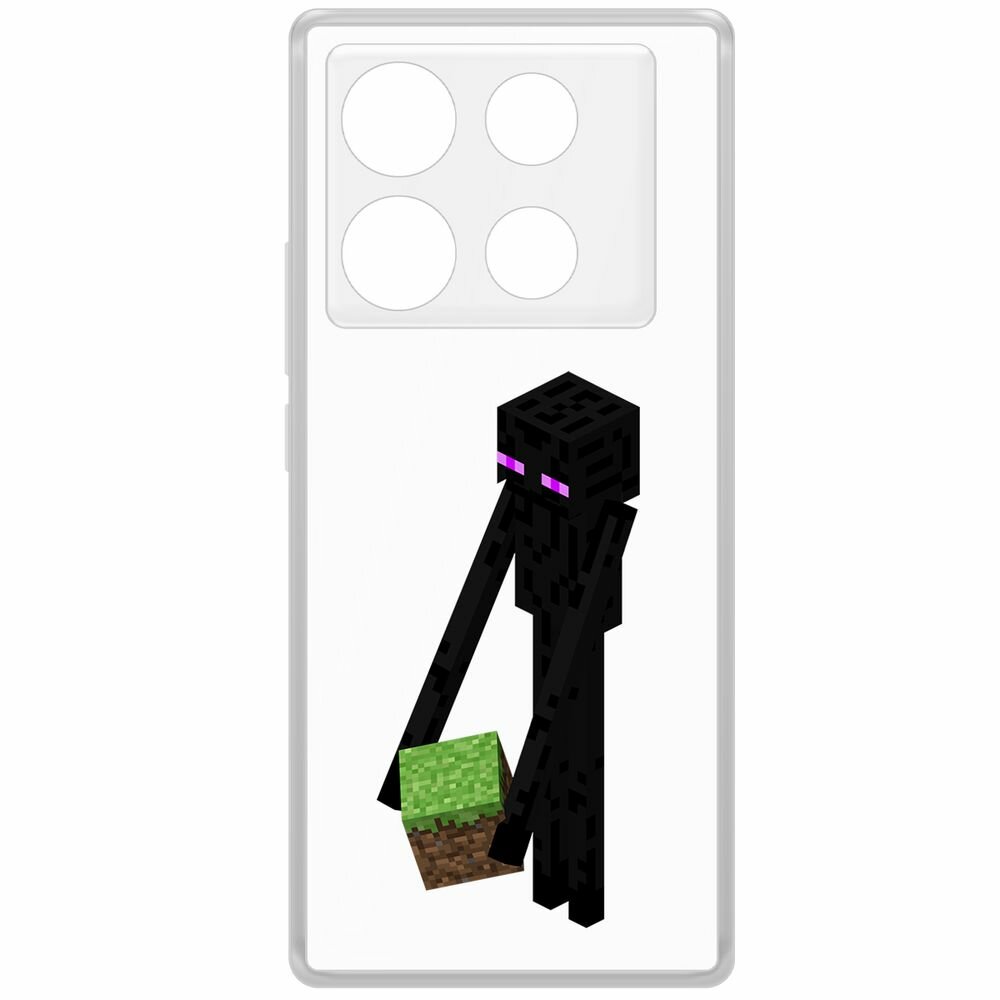 Чехол-накладка Krutoff Clear Case Minecraft-Эндермен для INFINIX Note 40