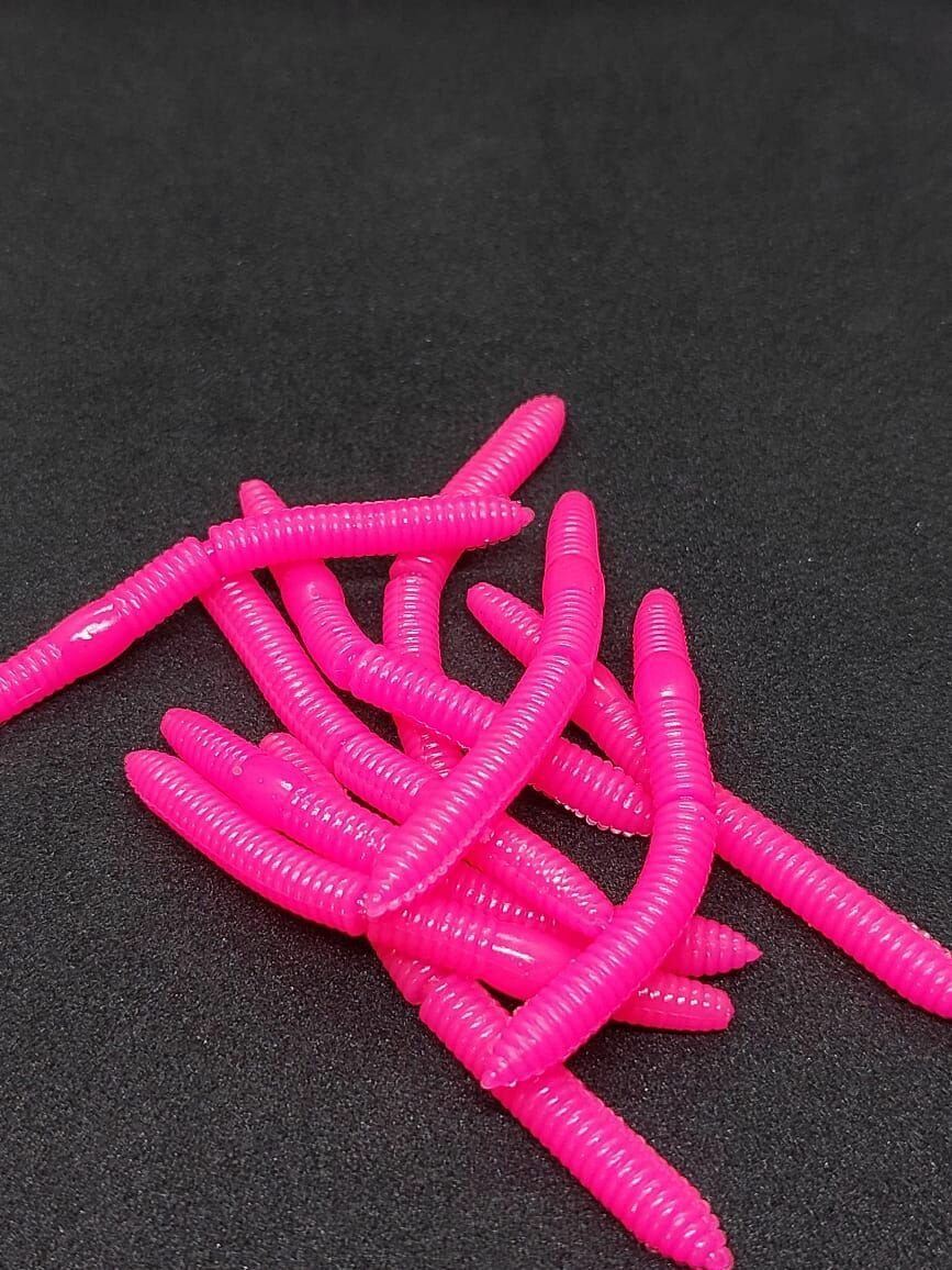 Силиконовые светонакопительные приманки на форель. Розовый