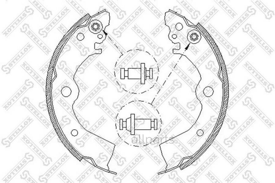 STELLOX 404100SX колодки барабанные! без ABS\ Nissan Almera 95-99/Sunny 91-95