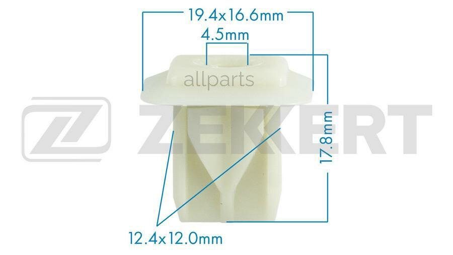 ZEKKERT BE-1513 Клипса крепёжная General Motors (миним. кол-во заказа 10 шт)