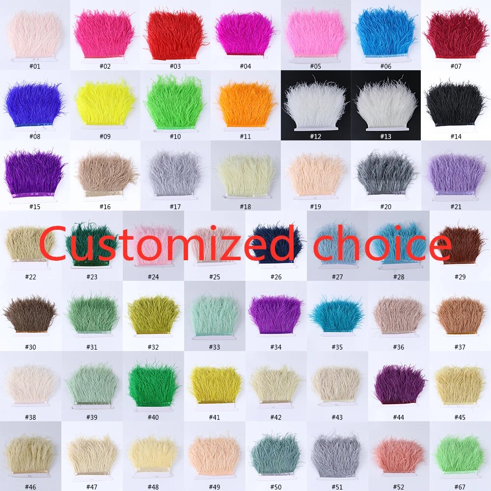 Боа из страусиных перьев BesdealFeather 2 метра 6 слоев Белый, 6 PLY boa, please choose