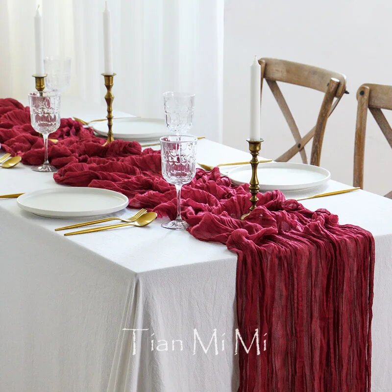 Дорожка на стол SUMMERTREE sage green Бордовый, Length 3 Meters, Burgundy