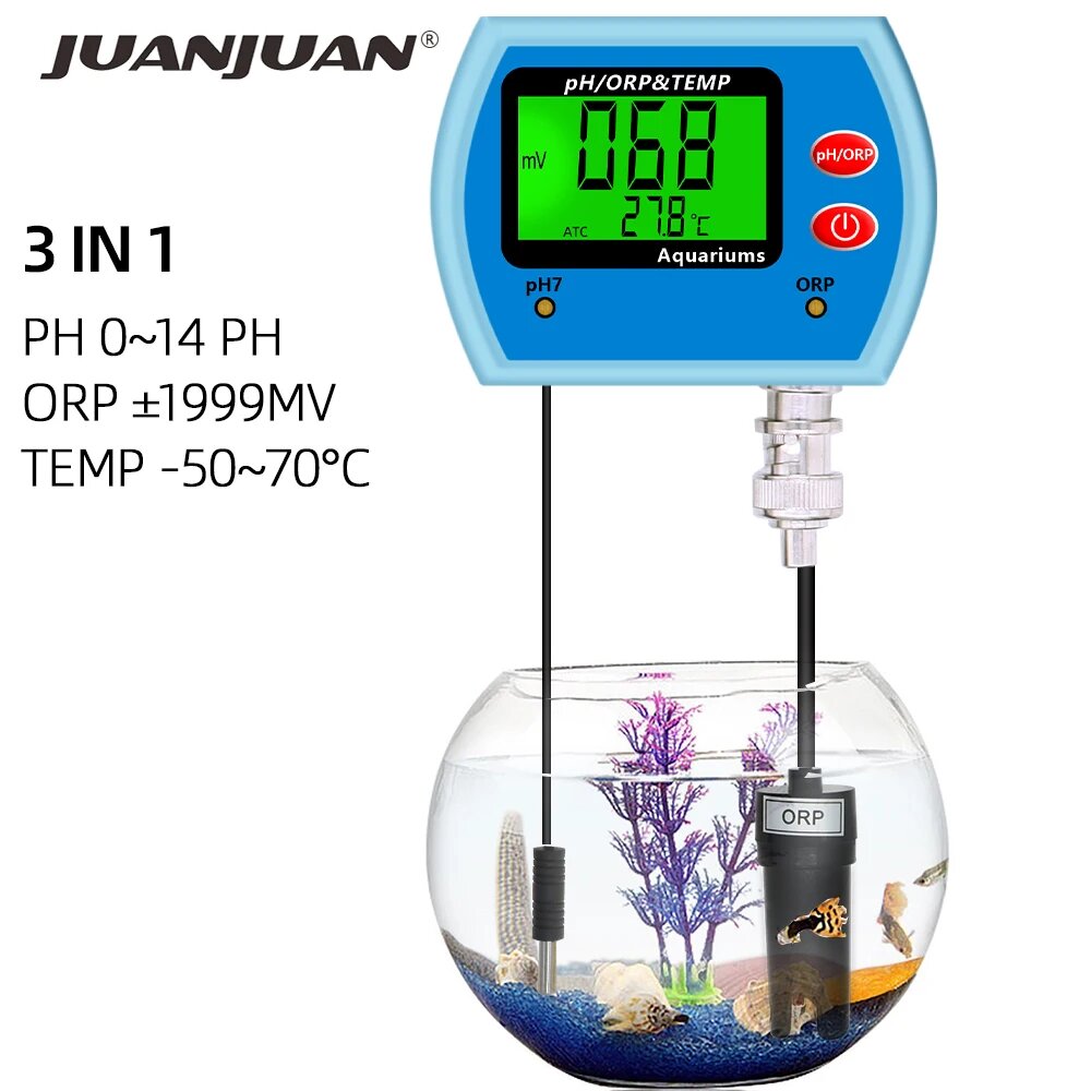 Многопараметрический тестер JUANJUAN PH/ORP/TEMP для аквариума
