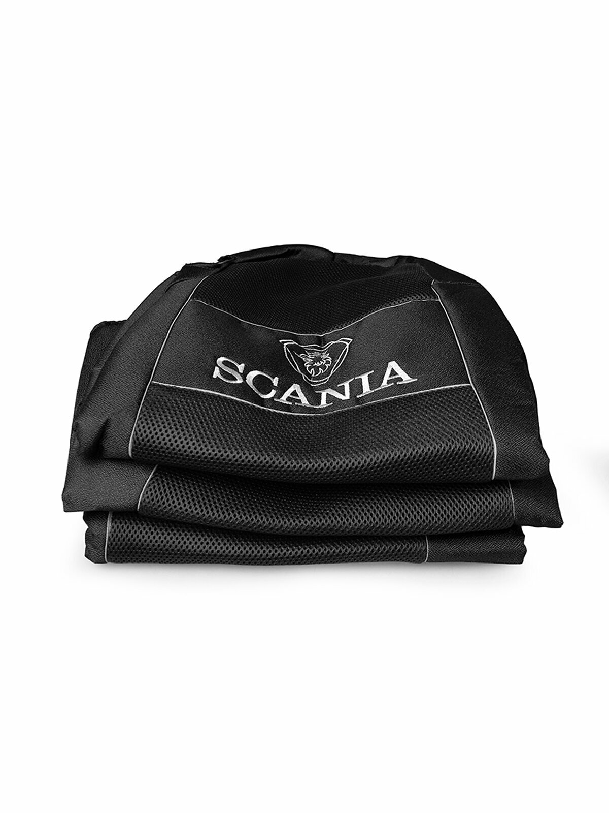 Чехлы на сиденья для SCANIA 5 серия с микрофоном 2017г. (1 ремень/ 1 высок. 1 низк. сид.)(18468)