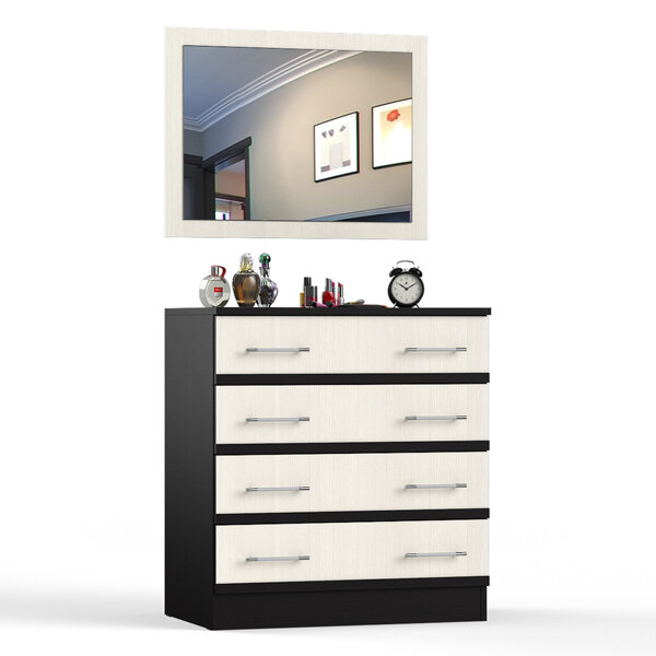 Комод Сакура + Зеркало, цвет венге/дуб лоредо