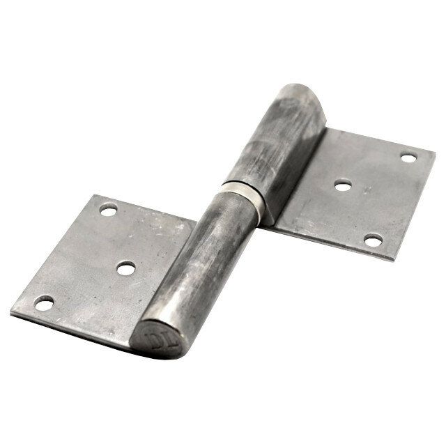 Петля гаражная на площадке 140x20x47 мм левая под крепеж для дверей и ворот.