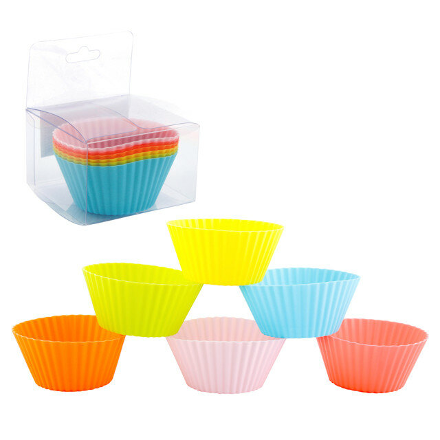 MALLONY Roseo набор силиконовых форм для выпечки 6 шт 7х4,5х3,5 см в ассортименте