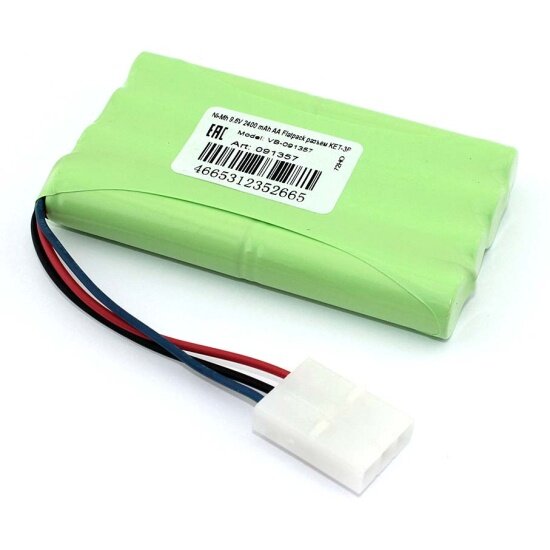 Аккумулятор VB Parts Ni-Mh 9.6V 2400 mAh AA Flatpack разъем KET-3P (4+4)