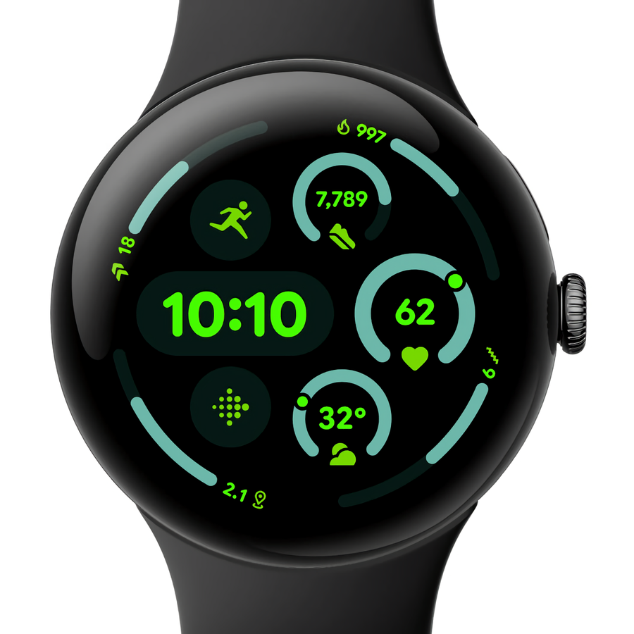 Смарт-часы Google Pixel Watch 3 45mm WiFi Matte Black/Obsidian band F51
