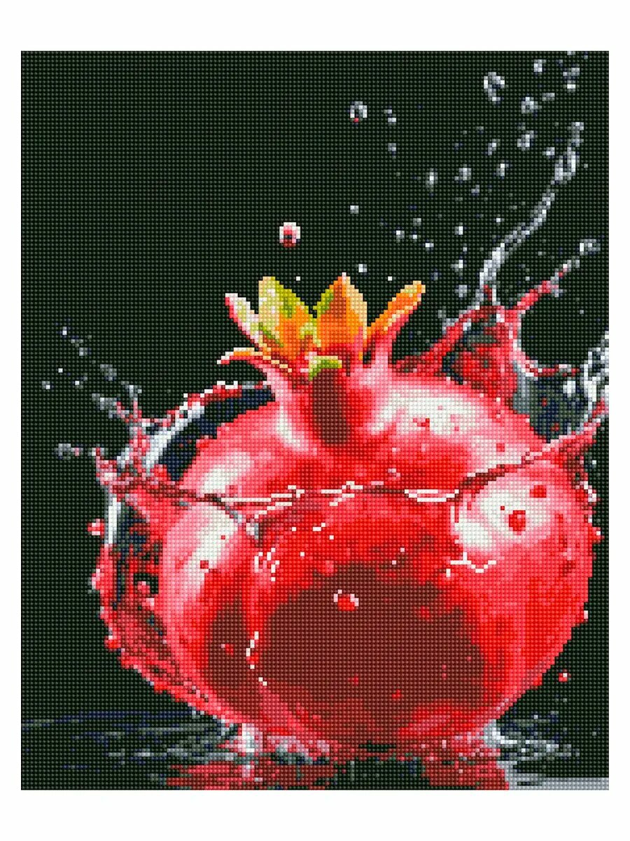 Алмазная мозаика 40x50 см, Мир в капле "Гранат". Kubanstar