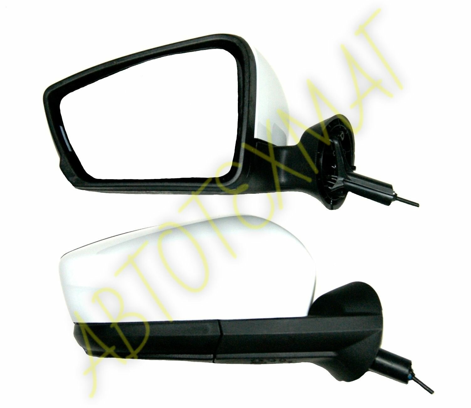 Зеркало боковое Лада Ларгус, Рено Логан, Дастер, Сандеро, комплект в стиле Гранта Белого цвета.