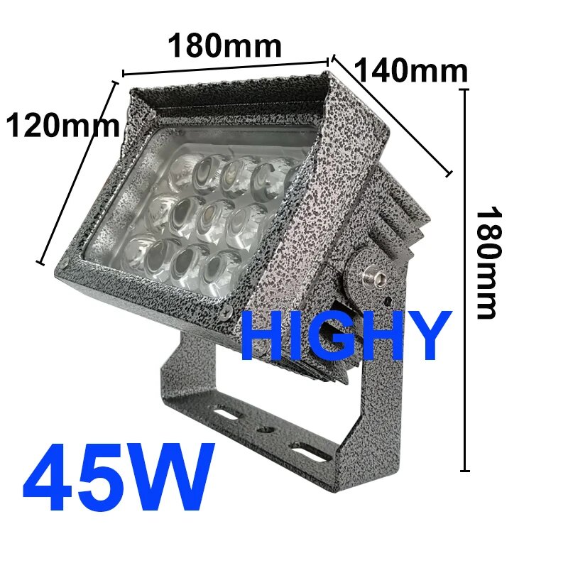 HIGHY Светодиодный прожектор 45 Вт, узкий луч, водонепроницаемый, 24 В 45W 180mm, 6000K, 110V 220V 240V