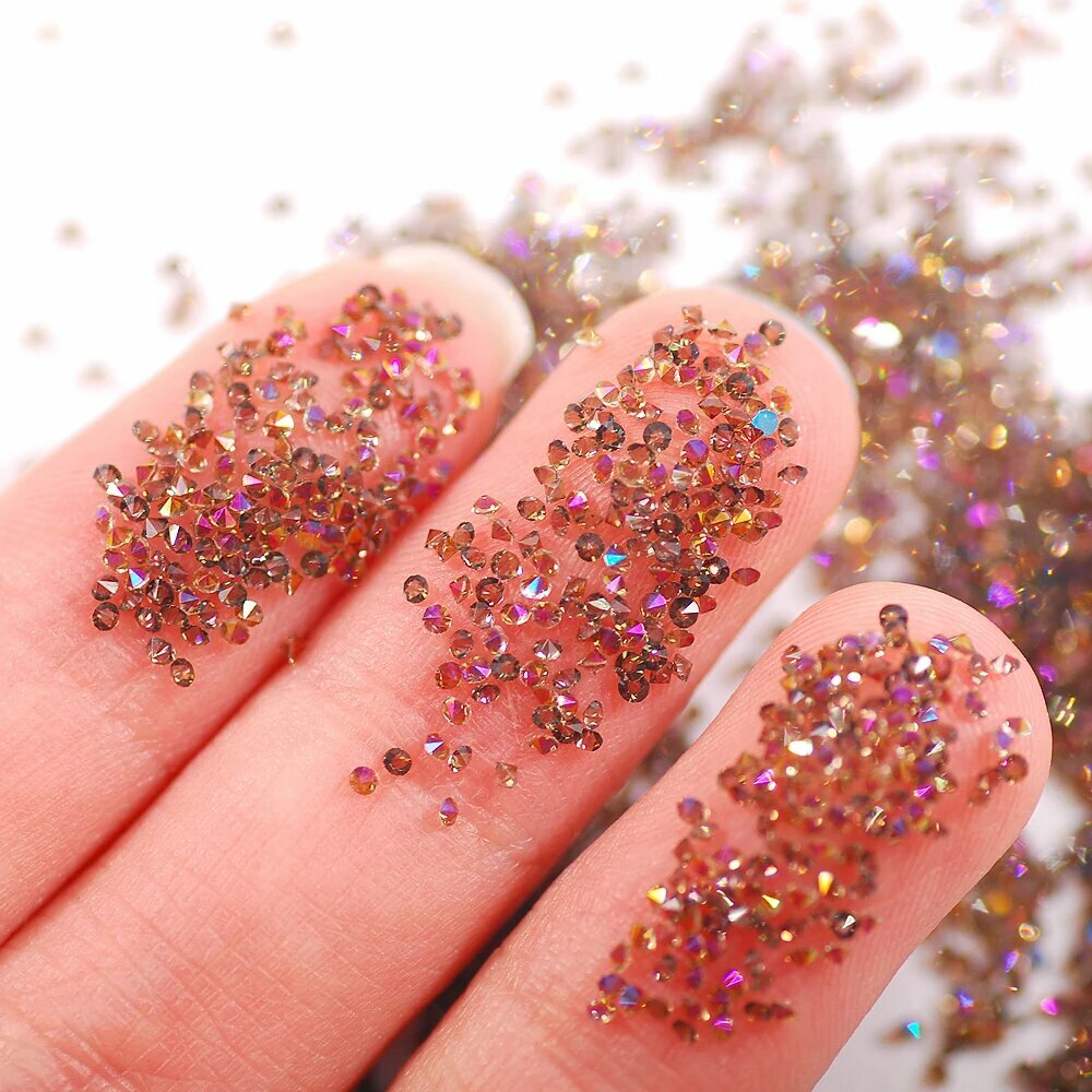 Хизенли Стразы стеклянные голубые 1.1 мм Colorful Rose