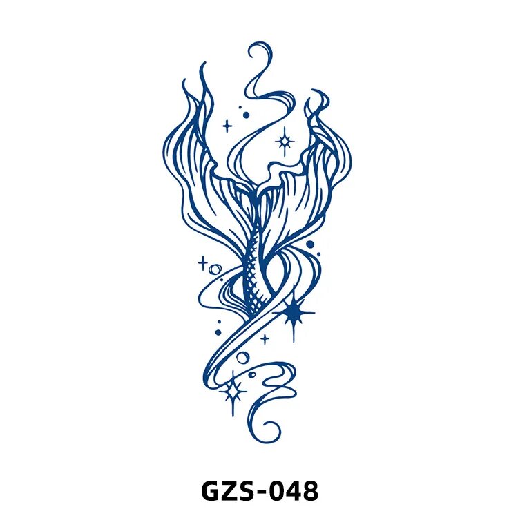Временная тату русалка GZS-048