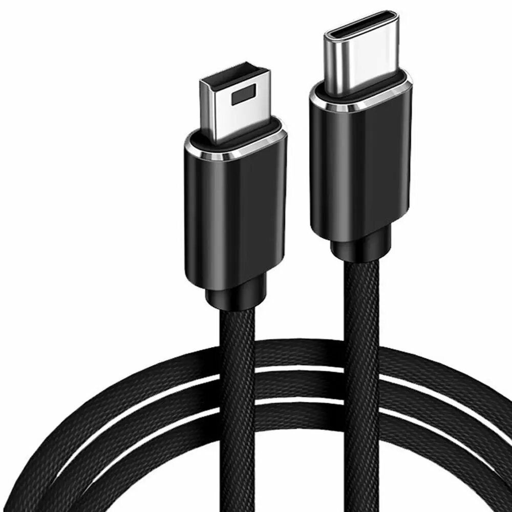 Кабель USB Type-C - Mini USB, черный