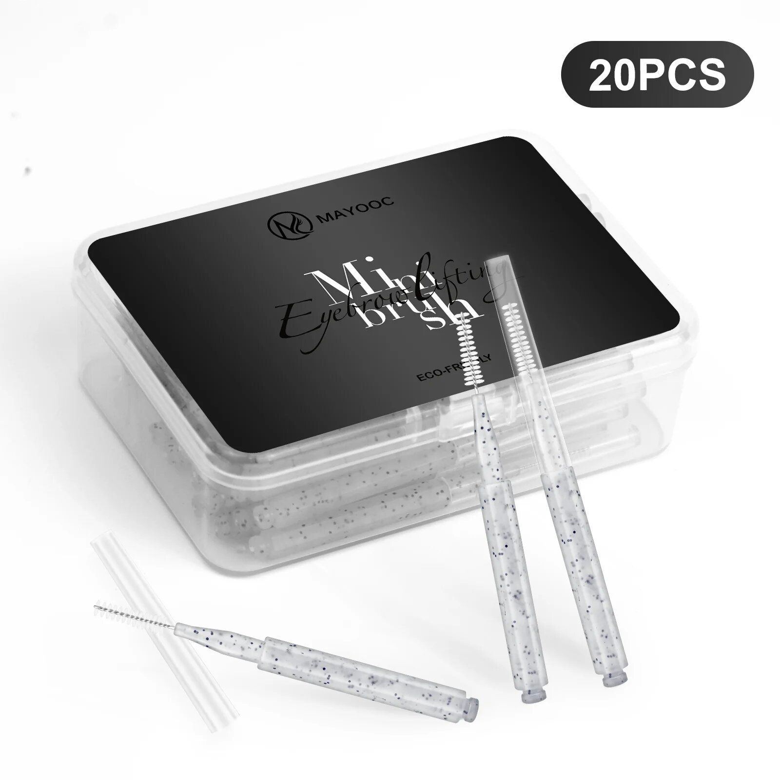 Мини-кисти для бровей и ресниц 20PCS BLACK