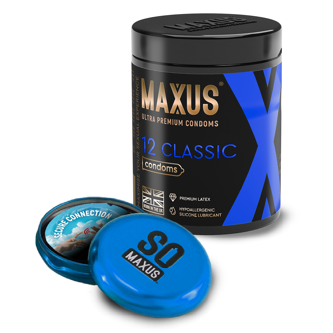 Презервативы MAXUS Classic №12 в железном кейсе, классические X-Edition, 12 шт