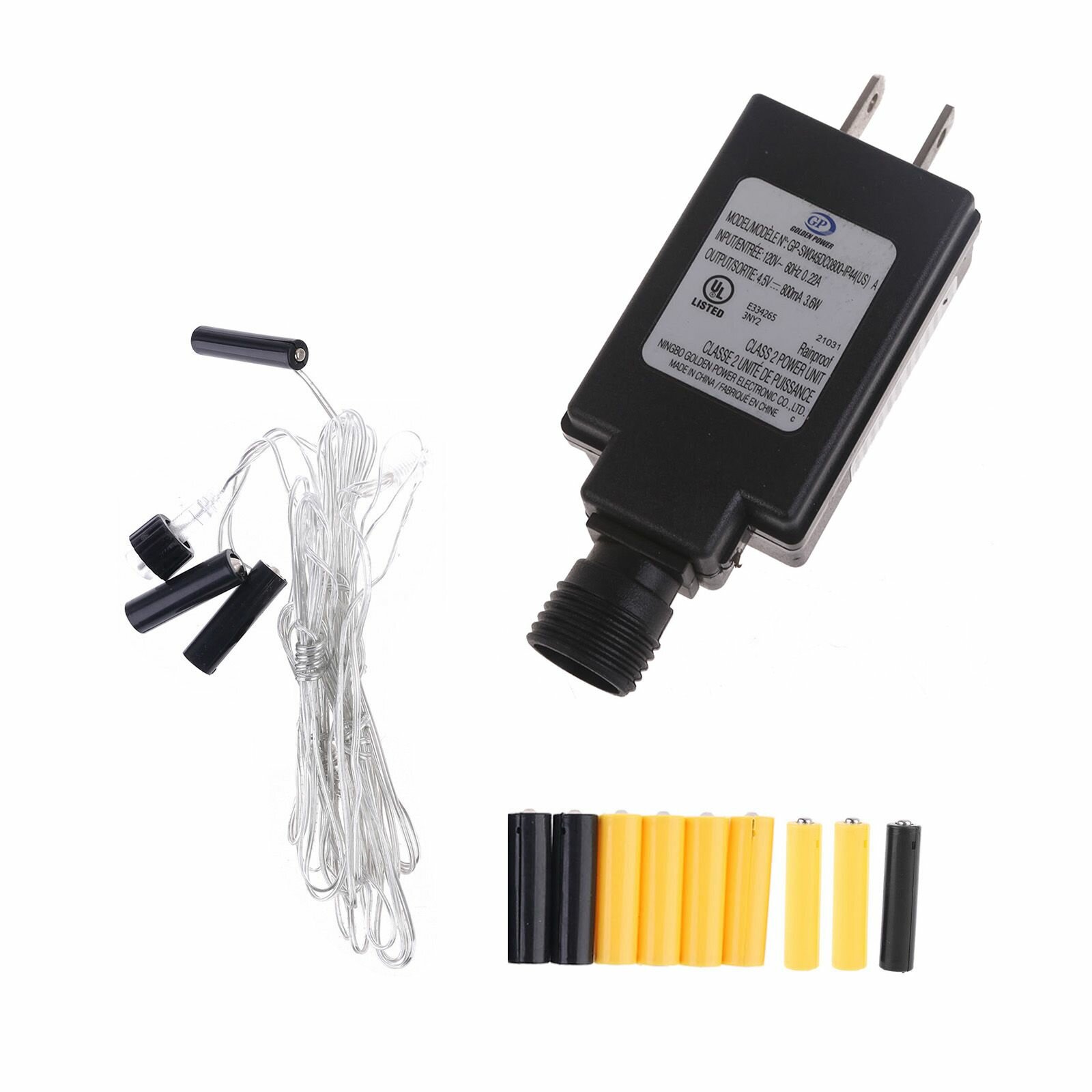 Набор из трех виртуальных батареек 2AA + 1AAA-штепсельная вилка американского стандарта