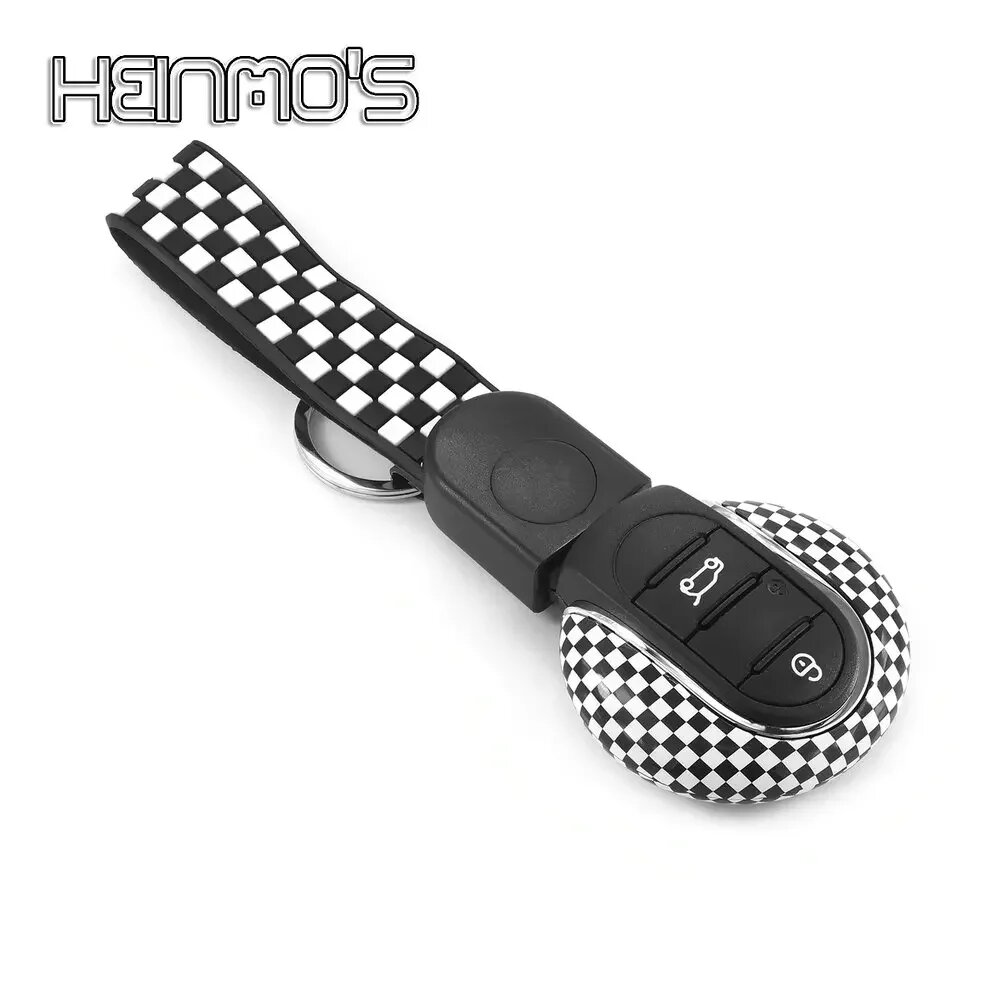 Чехол для автомобильного ключа, брелок для ключей, аксессуары, красный JCW для MINI Cooper Checker