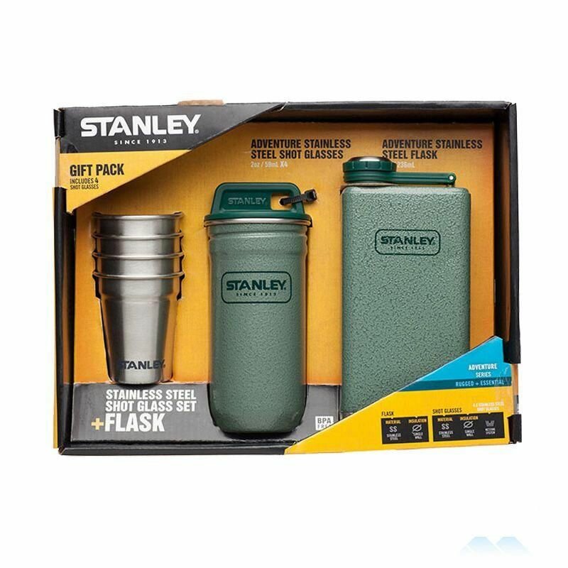 Набор подарочный Stanley Adventure с набором рюмок из нержавеющей стали + фляжкой на 8 унций