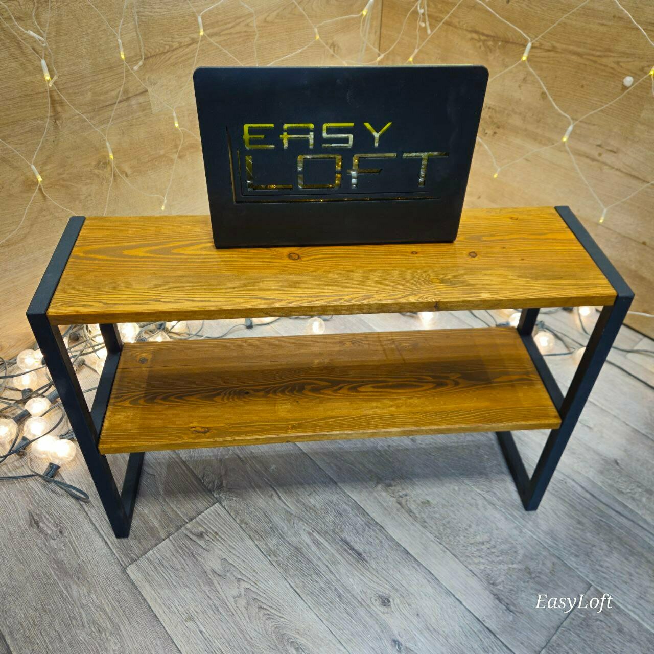 Консольный столик EasyLOFT из массива хвойных пород 67х20х45 см.