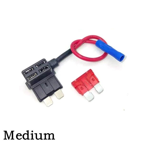 12 В мини-маленький автомобильный держатель предохранителя среднего размера, адаптер крана с добавлением цепи со стандартным предохранителем банкомата 10 А, электроприборы