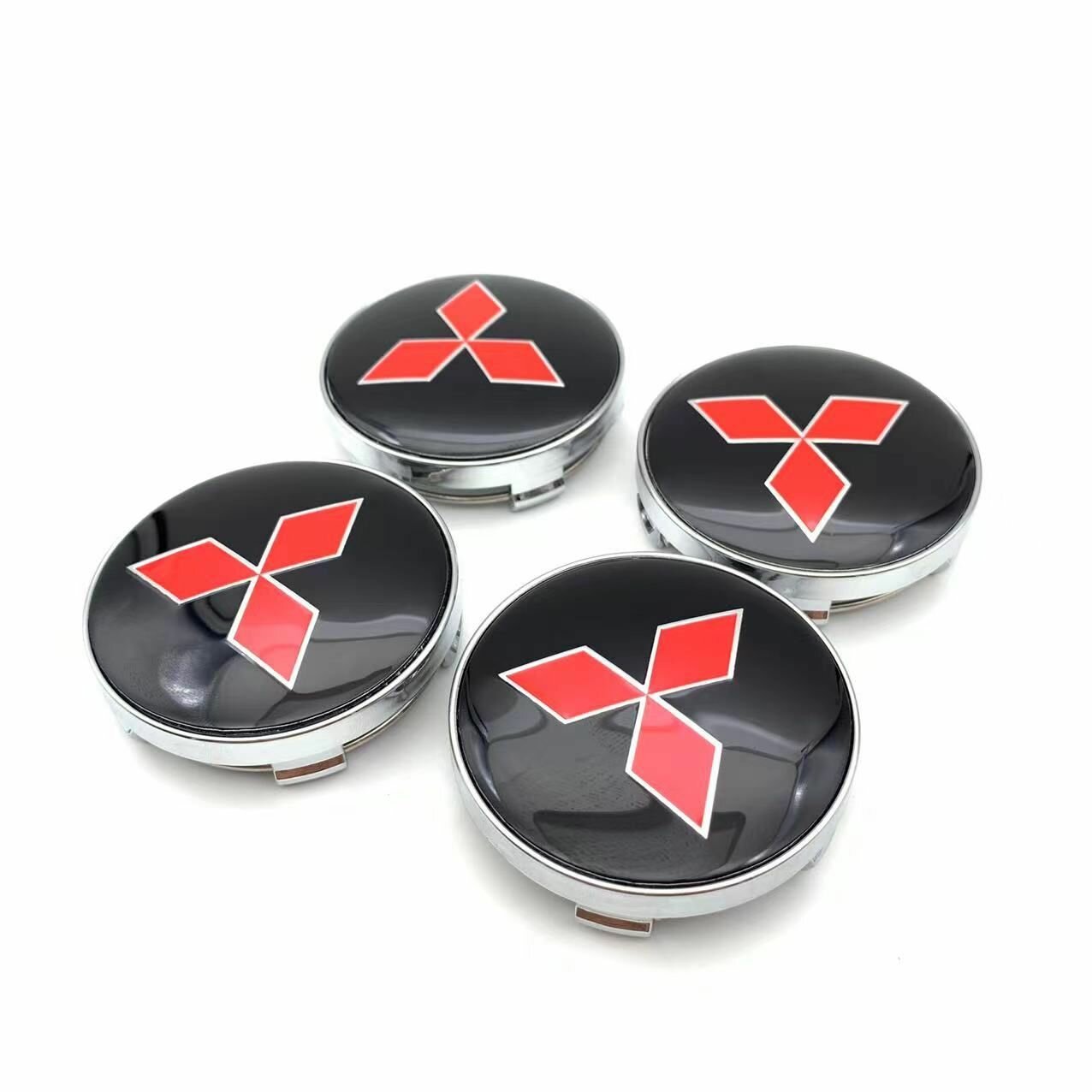Колпачки ступицы на легкосплавные диски Mitsubishi 60/56/10, комплект 4 шт, защита от пыли, цвет указан на фото
