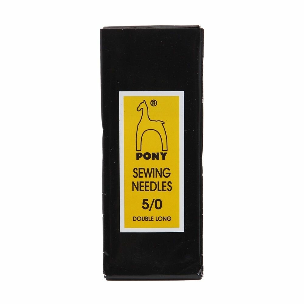 Иглы швейные PONY ручные цыганские Double Long № 5/0, 25 шт (08164)