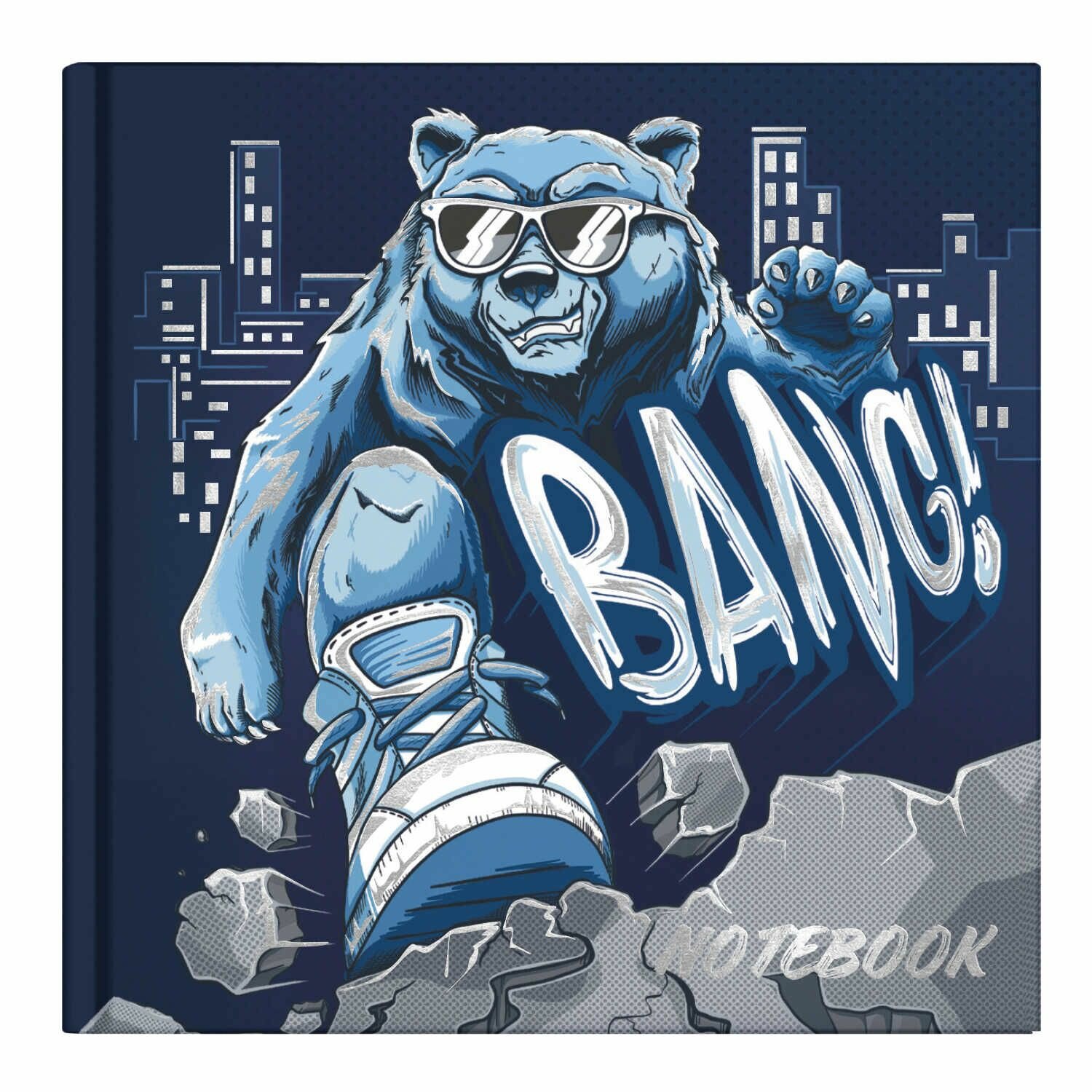 Блокнот Феникс для записей "Крутой гризли", 105х105 мм, 48 л (65041)