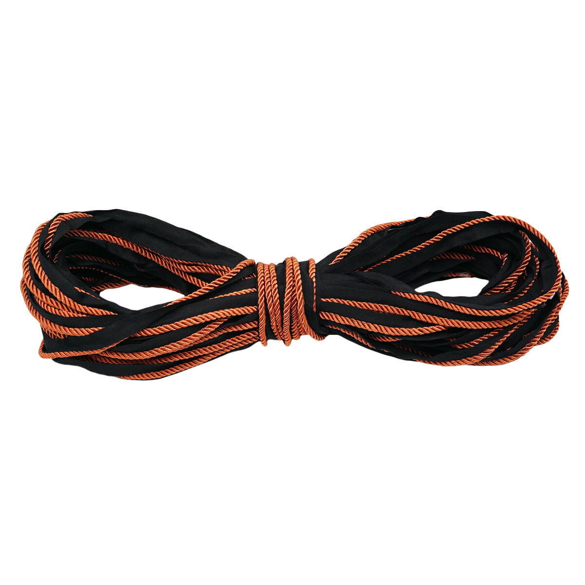 Кант витой для шитья, 5 мм × 25 м, черный/коричневый, декоративная отделка, Айрис