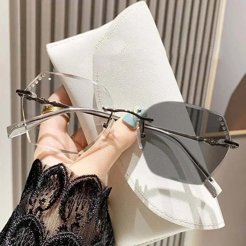 Женские и мужские очки минус с диоптриями, винтажные солнцезащитные очки с ромбовидной огранкой, меняющие цвет, близорукость, очки по рецепту до -4,0