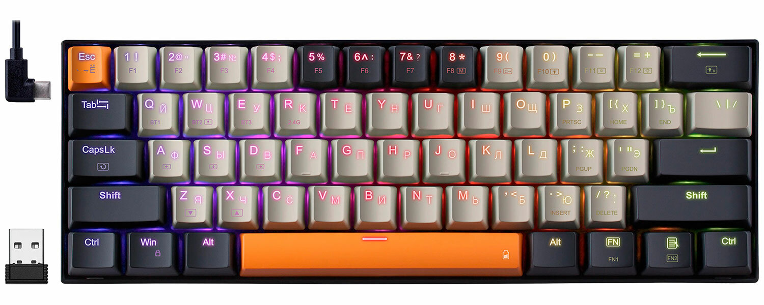 Беспроводная клавиатура Redragon Caraxes Pro RU
