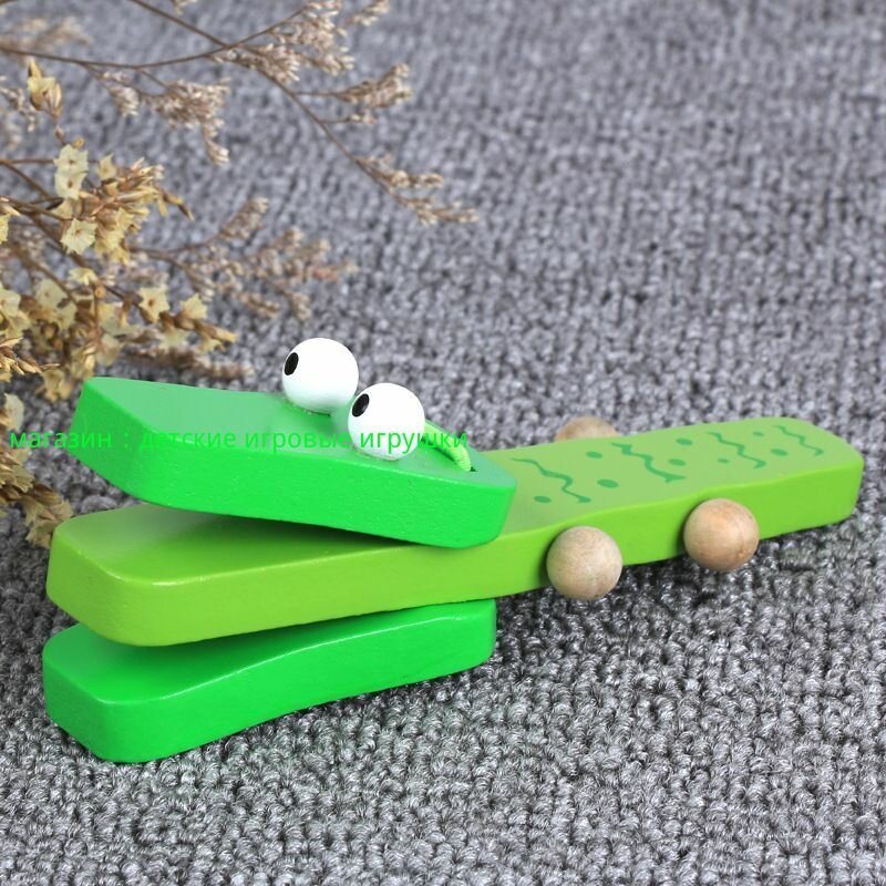 Детские деревянные кастаньеты Монтессори - муз. инструменты для раннего развития и игр, игрушки для детей 2-6 лет