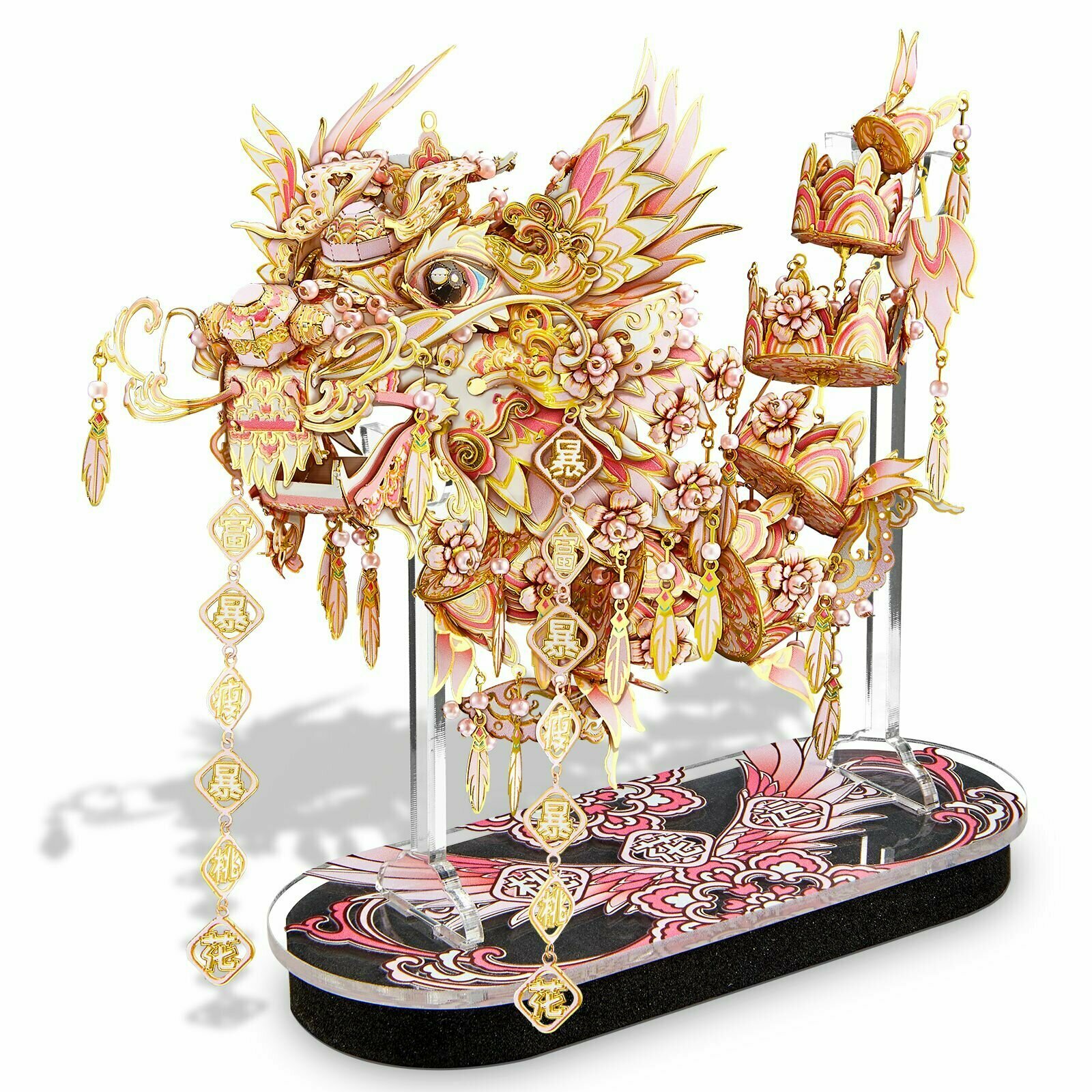 Piececool Металлические 3D-модели для взрослых Lucky Dragon Puzzle Model Kits для праздничных подарков