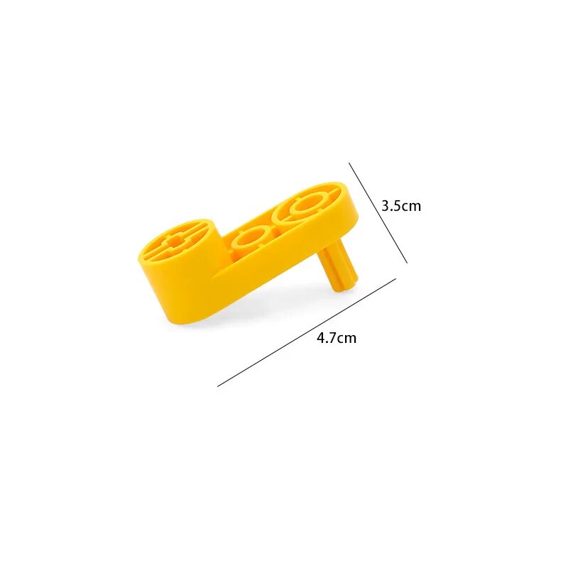 Желтый строительный блок PHILOPT, Hand crank 1pcs