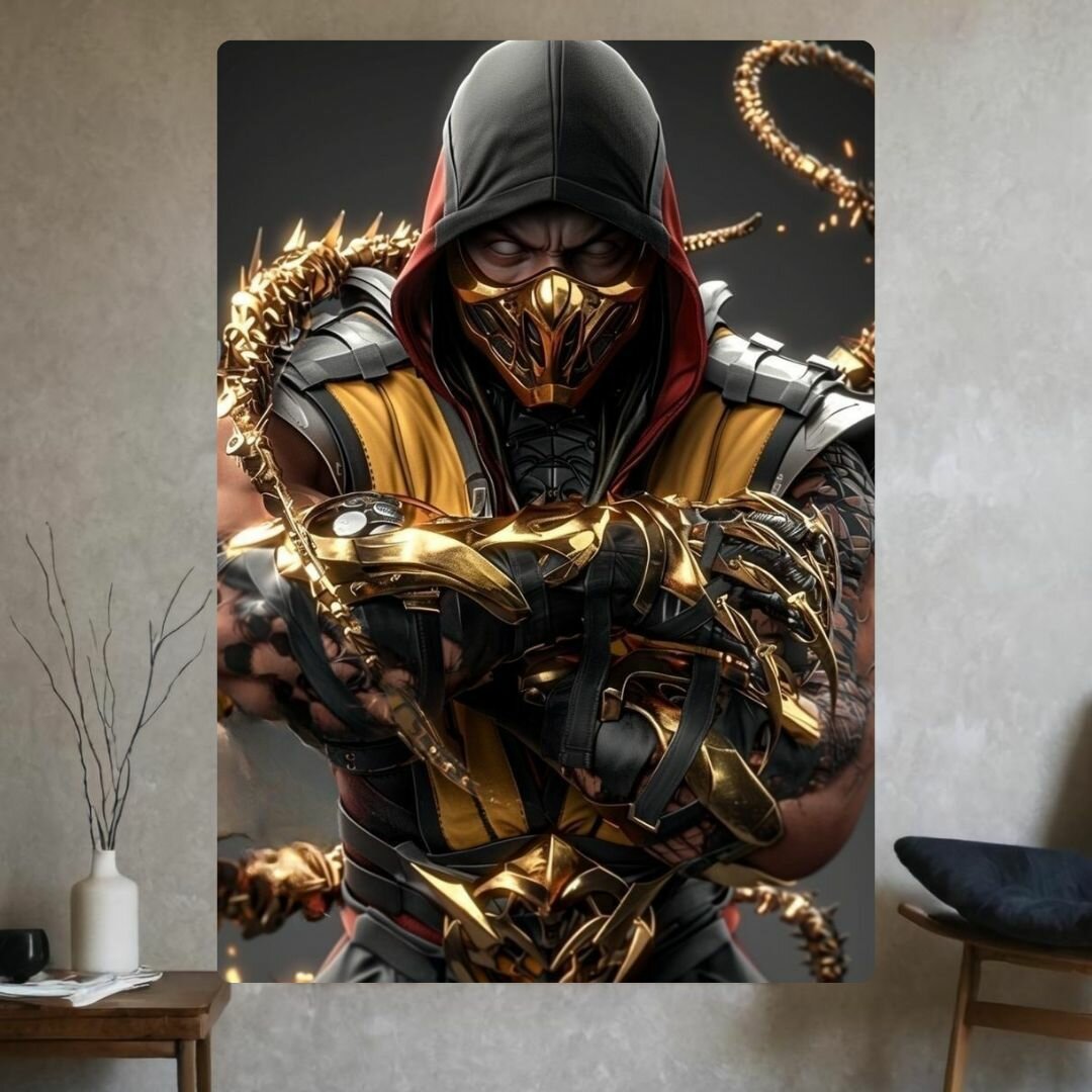 Картина на металле Mortal Kombat,20*30см