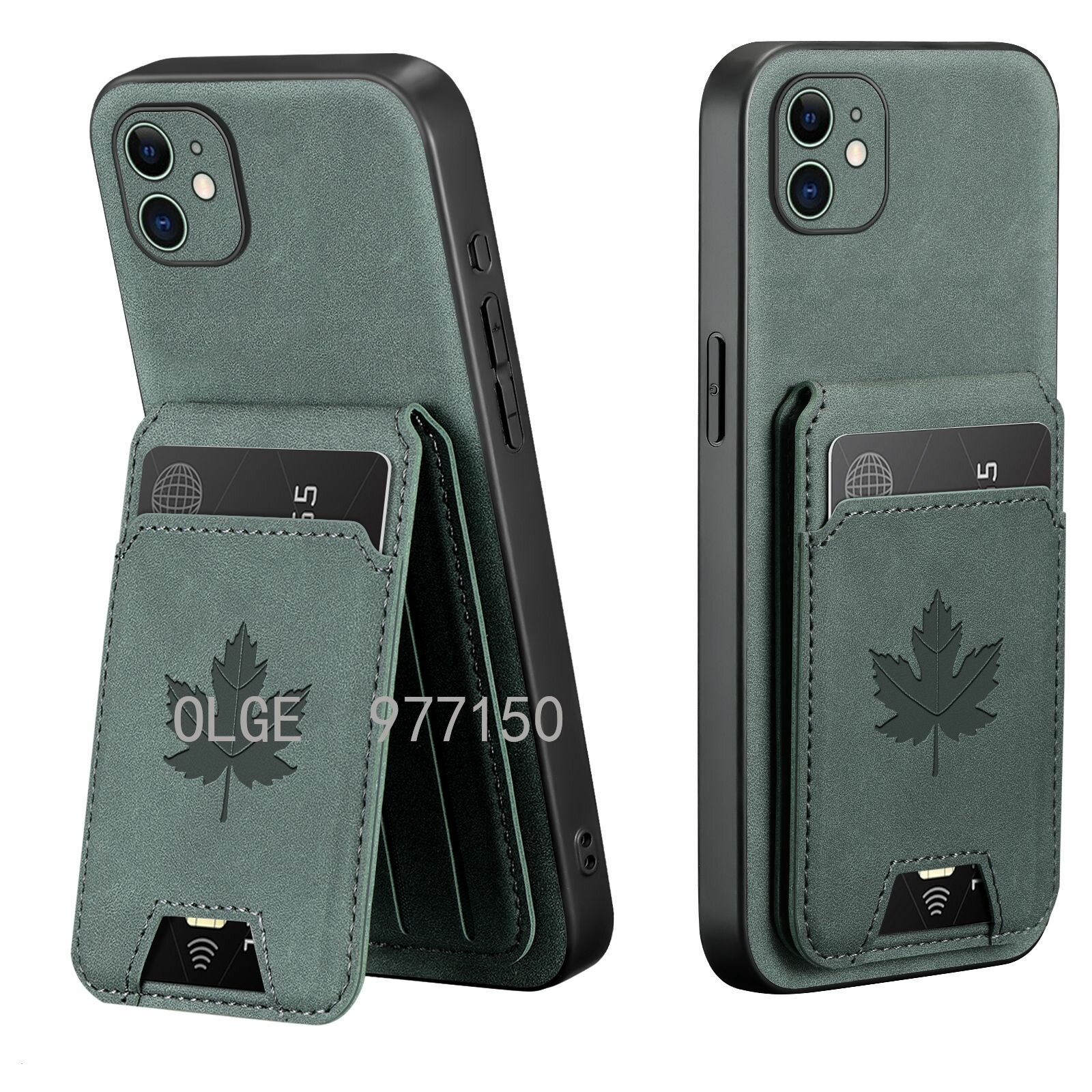 OLGE кожаный чехол для Айфон 11/iPhone 11 с держателем для карт, защитный флип-чехол, нескользящий, удобный