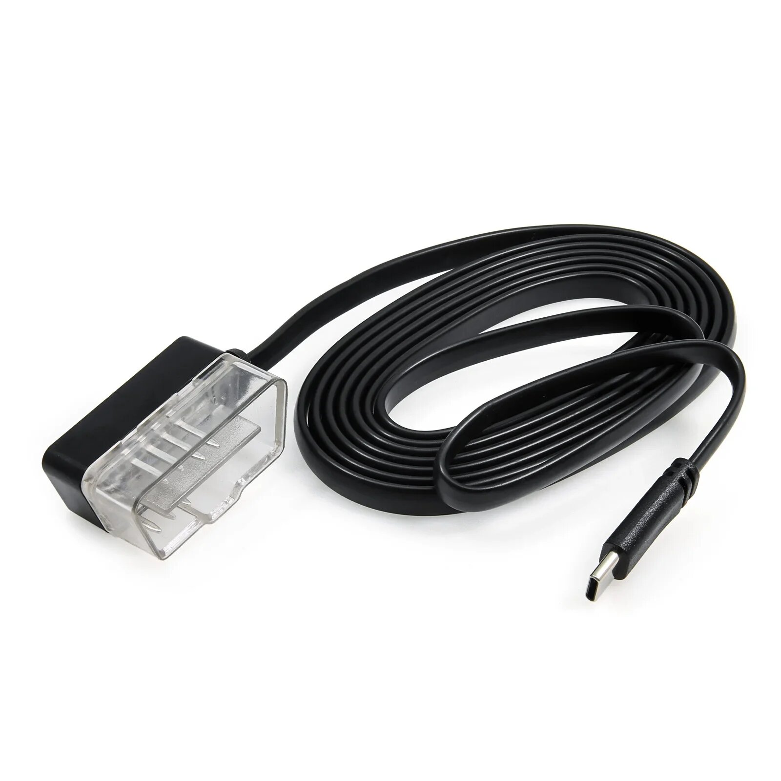 Кабель-адаптер OBD II (OBD 2) 7-контактный на Mini USB для автомобильного HUD-дисплея (Head Style A — фото 1