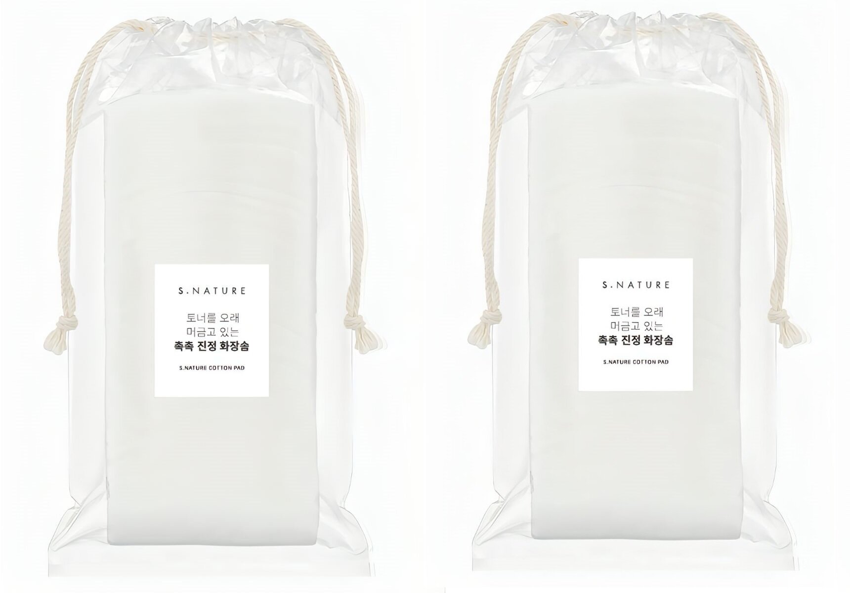 Пэды S.Nature COTTON PAD, хлопковые, 60 шт, 2 шт