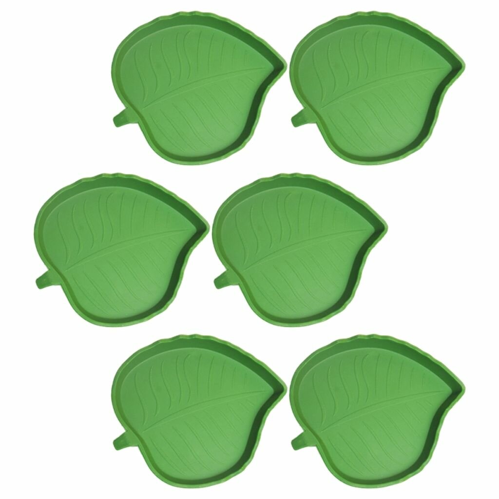 Миска для корма и воды в форме листа для ящериц, гекконов и бородатых агам, - Большой