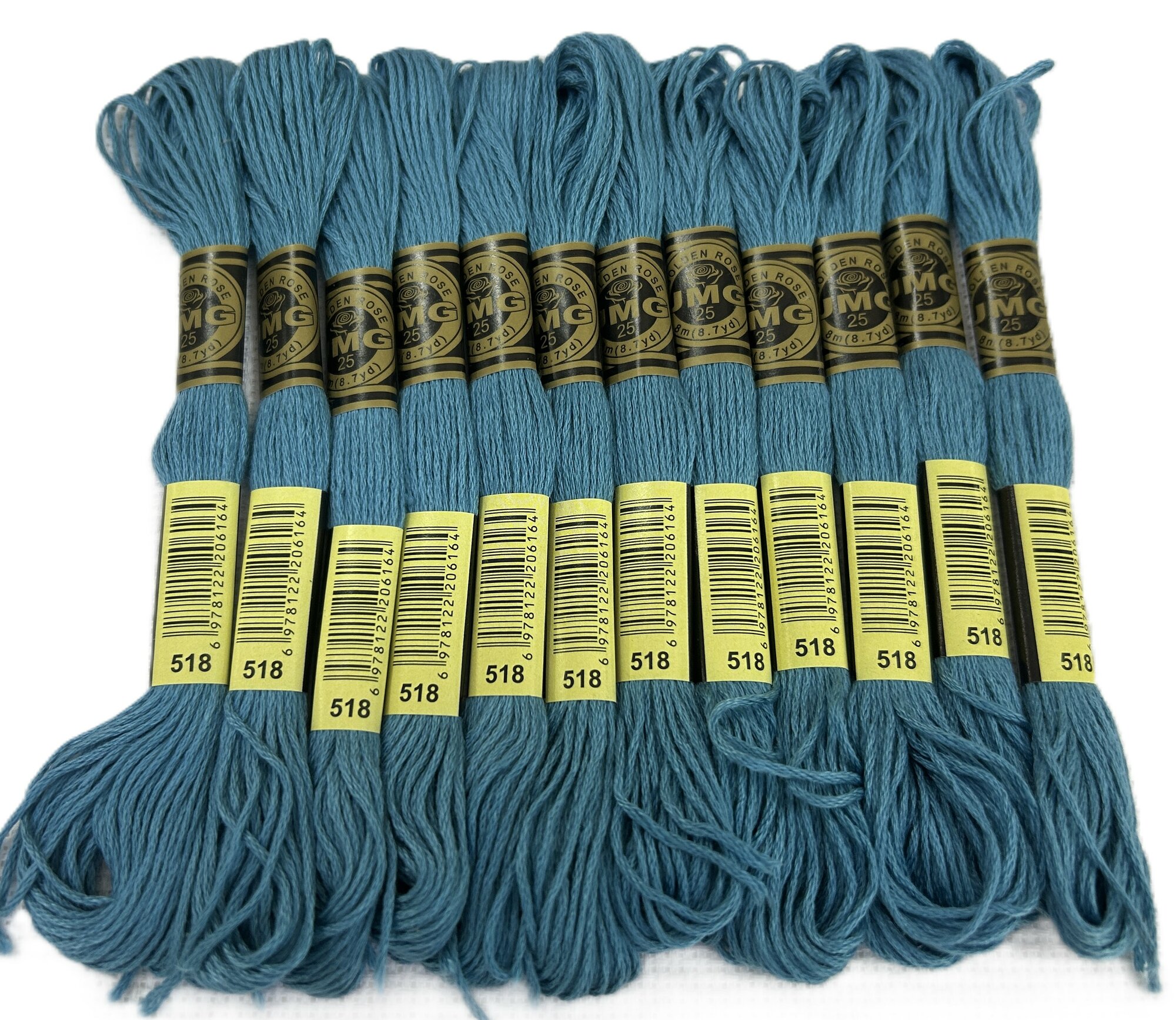 Нитки для вышивания JMC мулине (150-3866) 100% полиэфир 12 штук x 8 м