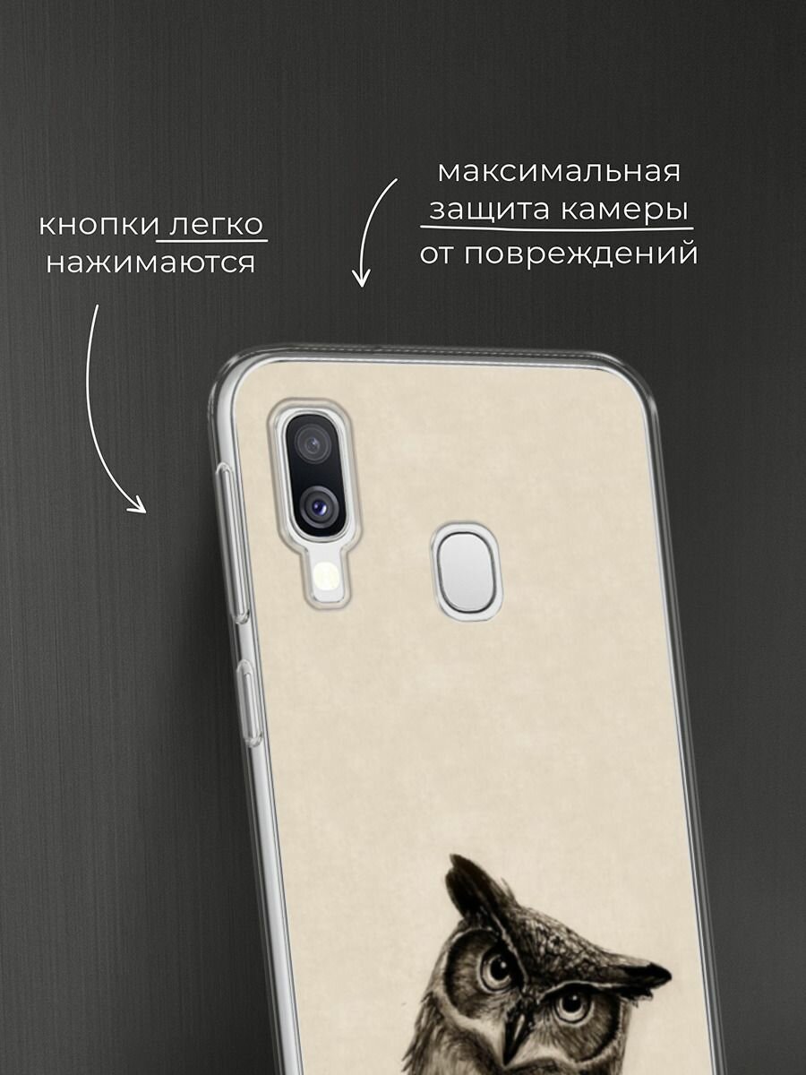 Чехол на Samsung Galaxy A40 / Самсунг Галакси А40 с принтом "Сова" — фото 1