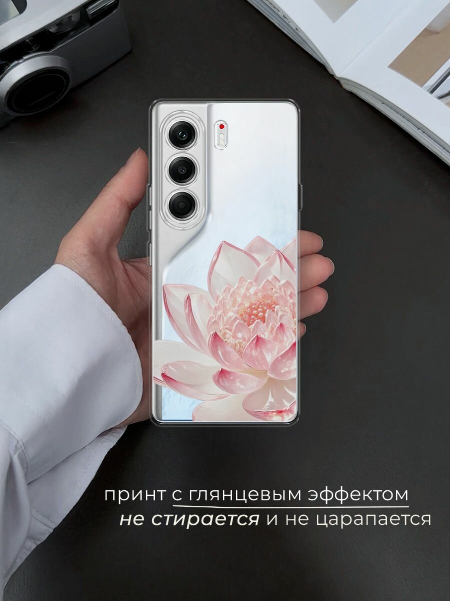 Чехол на Tecno Camon 40 Pro 5G / Текно Камон 40 Про 5G с принтом "Стеклянный лотос" — фото 1