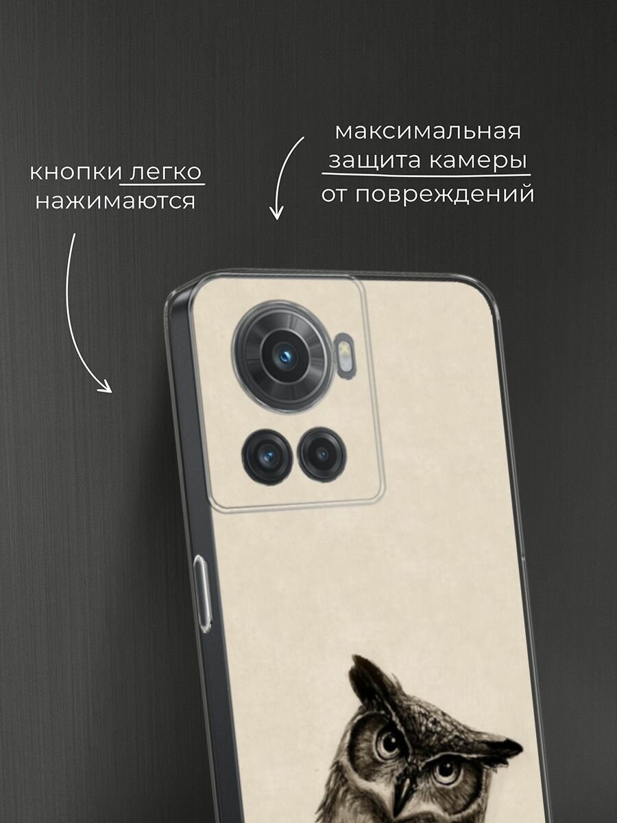 Чехол на OnePlus 10R/Ace / Ван Плас 10R/Ace с принтом "Сова" — фото 1