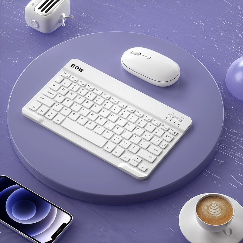 Комплект клавиатуры и мыши BOW Bluetooth подходит для планшета Huawei matepadpro11, мобильного телефона Xiaomi, Apple