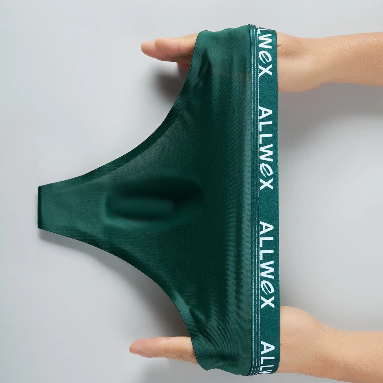 Гладкие стринги с Т-образной спинкой, мужское сексуальное нижнее белье, Темно-зеленый, XL, Green